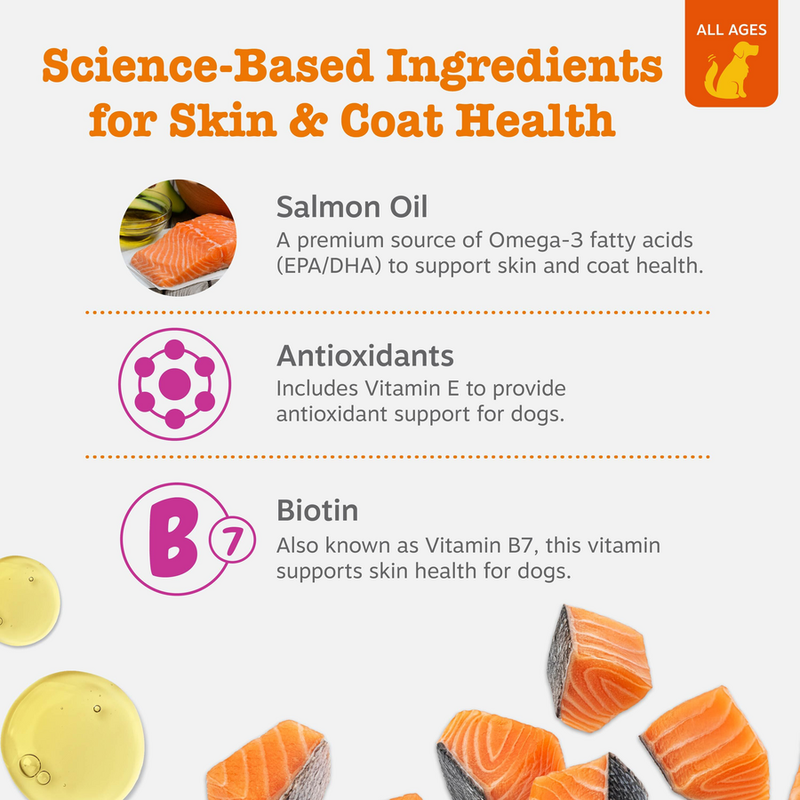Skin & Coat + Salmon Oil Soft Chews | Zesty Paws
