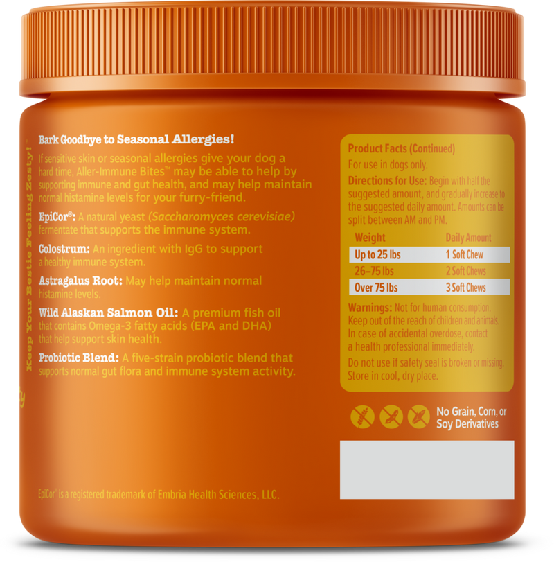Allergy & Immune Bites with EpiCor® for Dogs | Zesty Paws