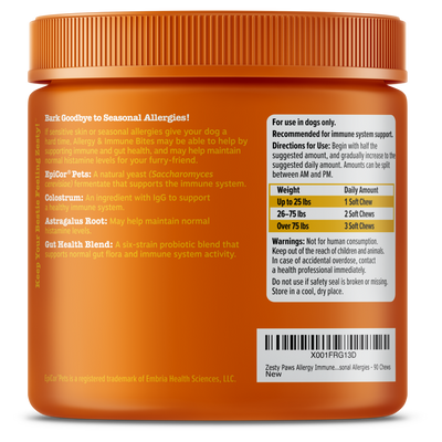 Allergy & Immune Bites with EpiCor® for Dogs | Zesty Paws