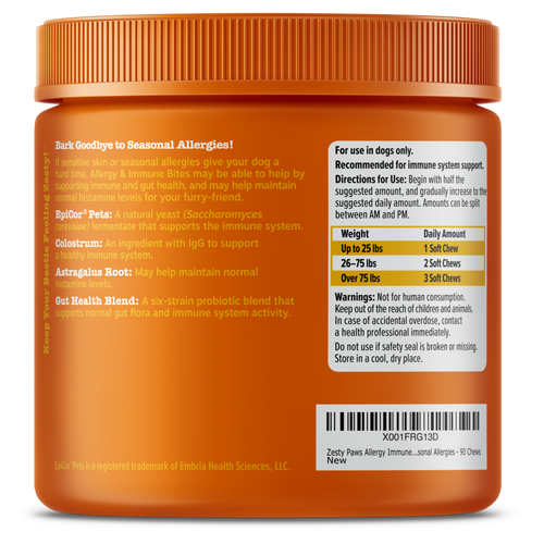 Allergy & Immune Bites with EpiCor® for Dogs | Zesty Paws