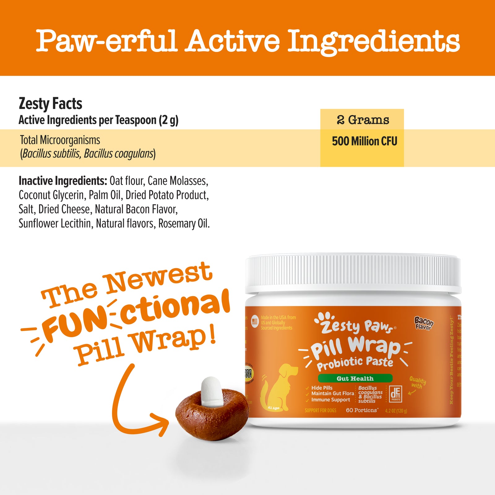 Pill Wrap Probiotic Paste for Dogs | Zesty Paws